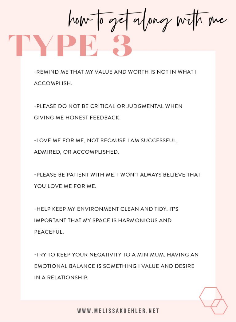 Get Along With Me: Type Three - melissakoehler.net