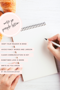 How to Write So People Will Listen - melissakoehler.net